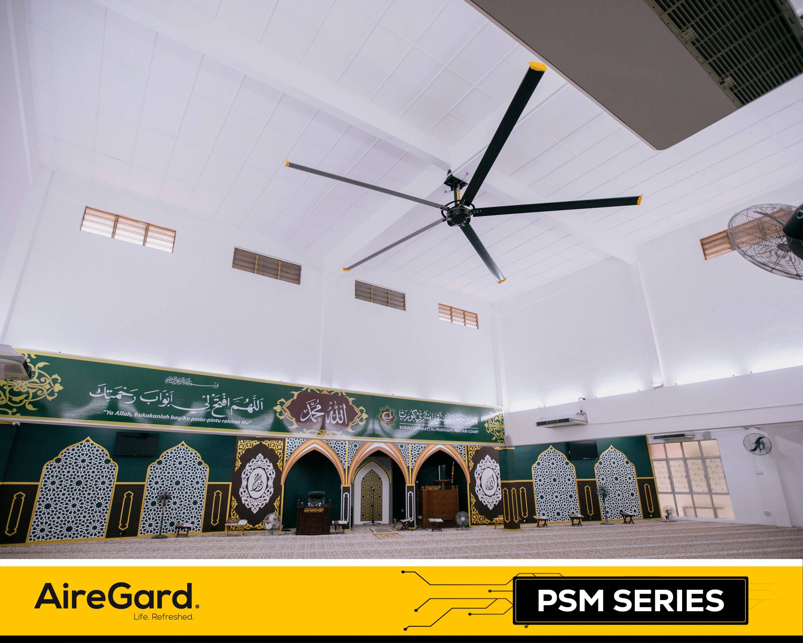 AireGard HVLS Fans for Mosques & Surau | Quiet, Cool Comfort